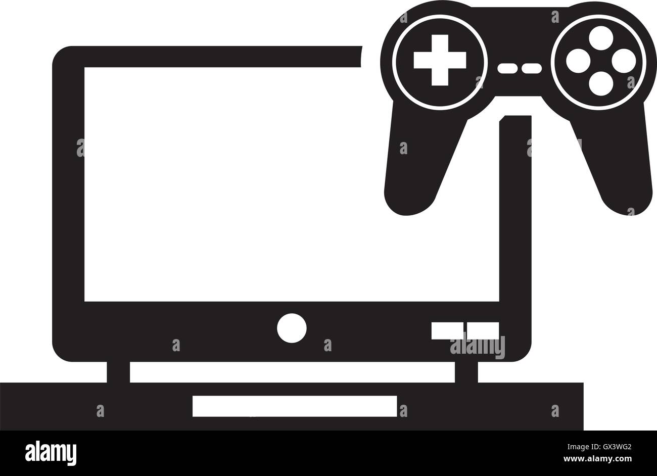 laptop and game controller icon Stock Vector Image & Art - Alamy