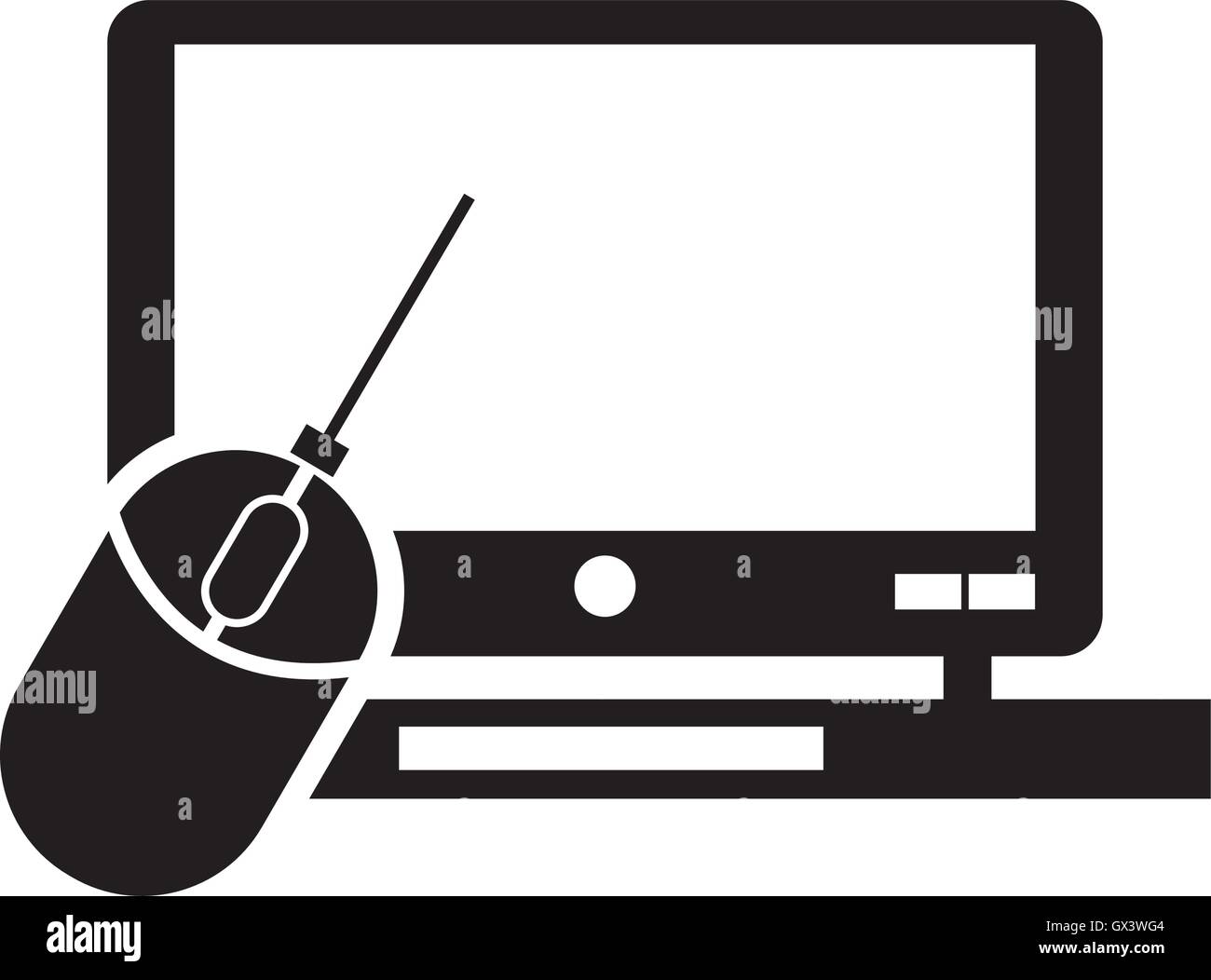 laptop and mouse icon Stock Vector Image & Art - Alamy