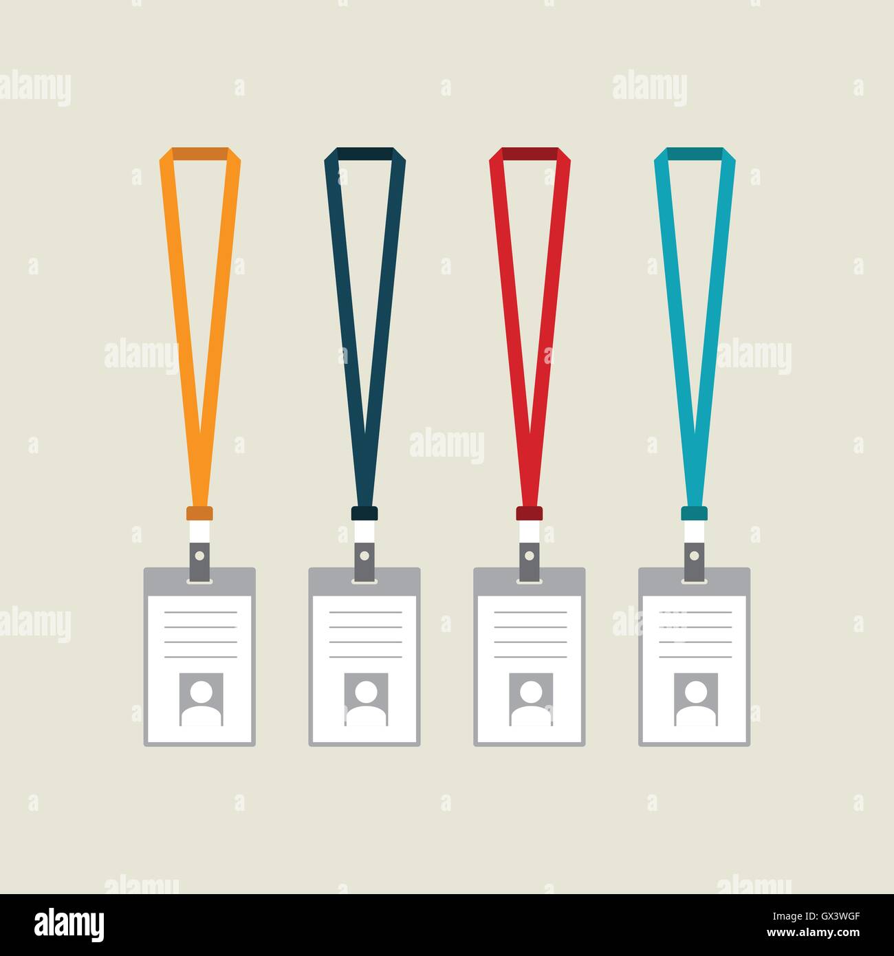 Badge identification card, collection of identification label with ...