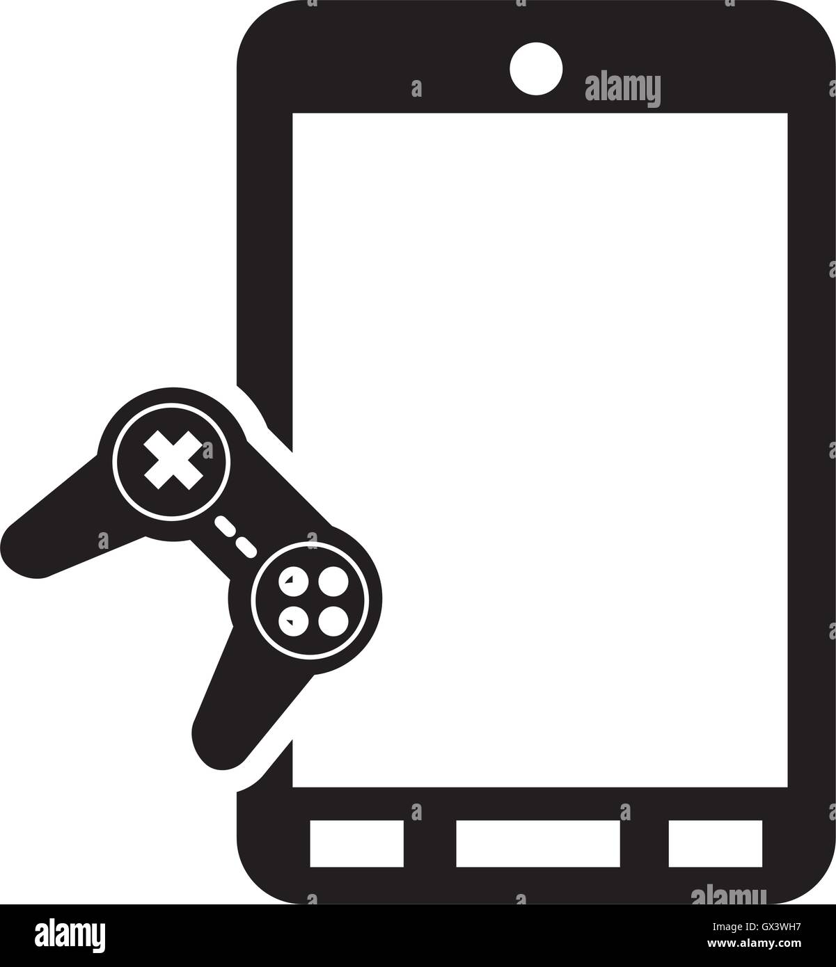modern cellphone and game controller icon Stock Vector Image & Art - Alamy