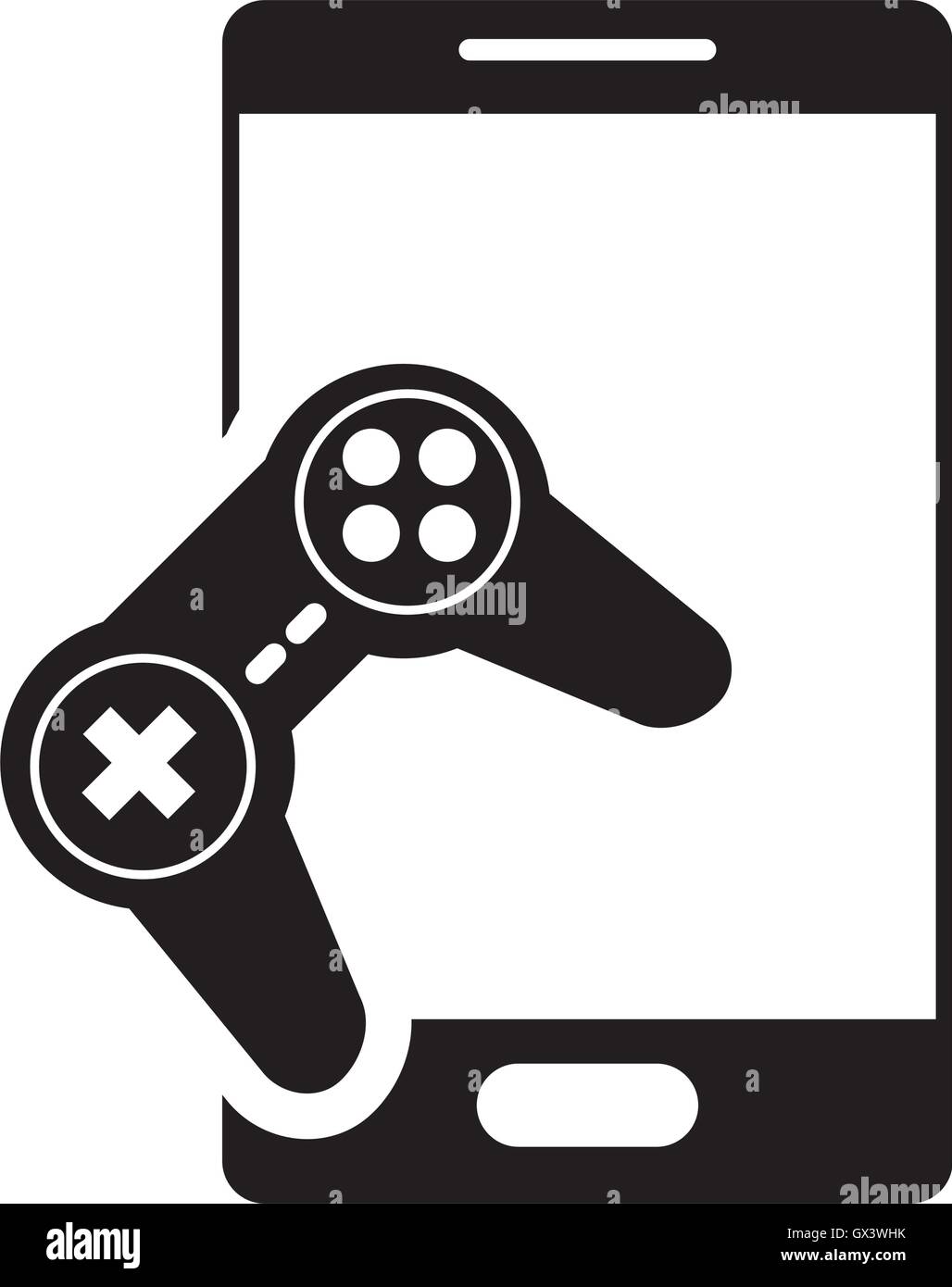 modern cellphone and game controller icon Stock Vector Image & Art - Alamy