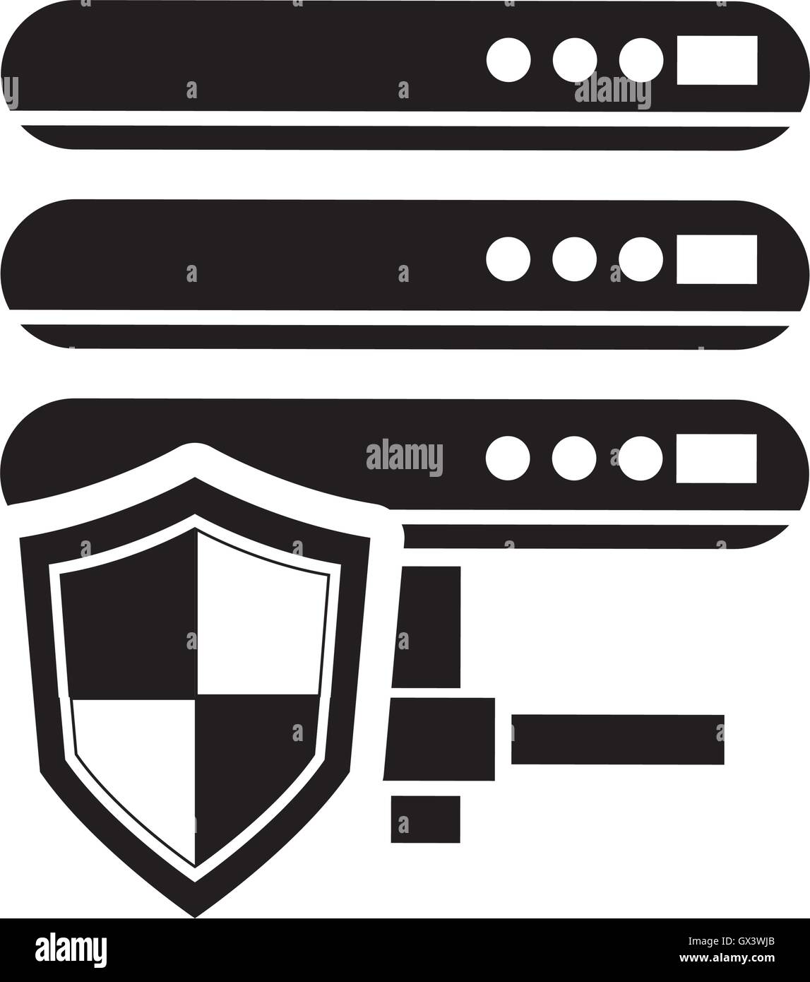 web hosting and shield icon Stock Vector Image & Art - Alamy