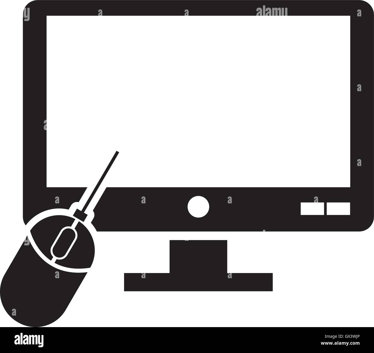 computer monitor and mouse icon Stock Vector Image & Art - Alamy