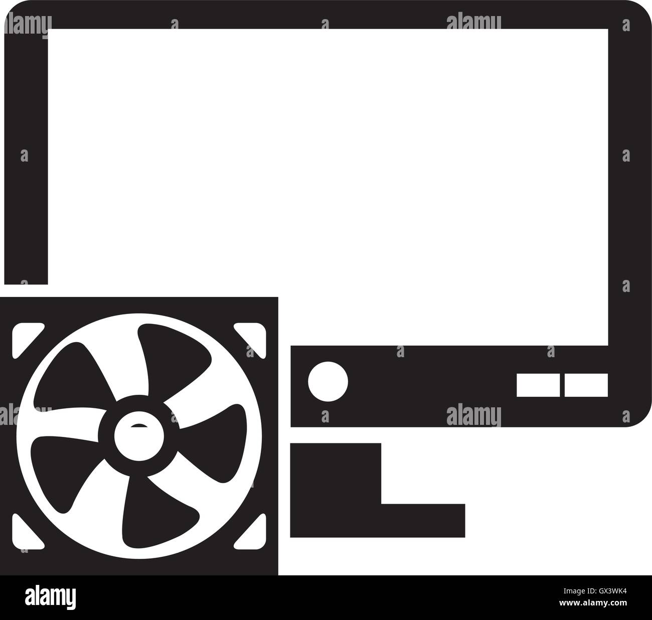 computer monitor and fan icon Stock Vector Image & Art - Alamy