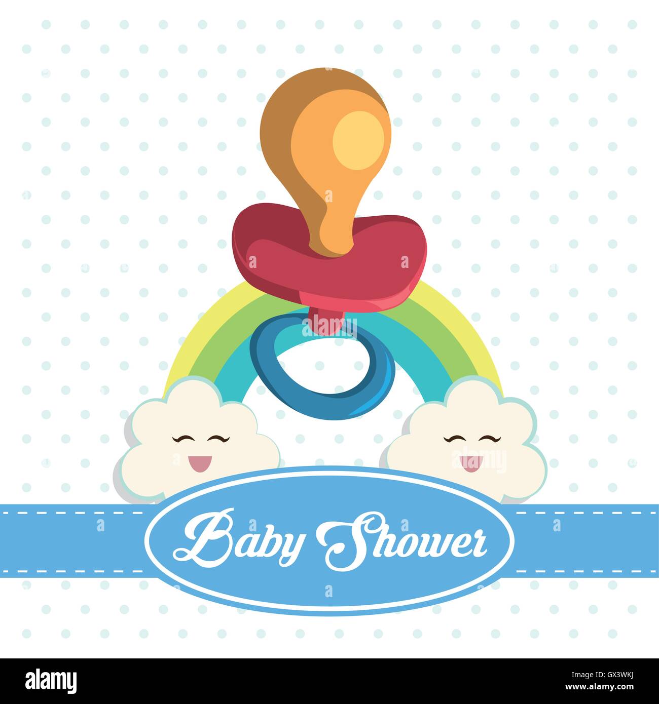 Baby pacifier invitation card design Stock Vector Image & Art - Alamy