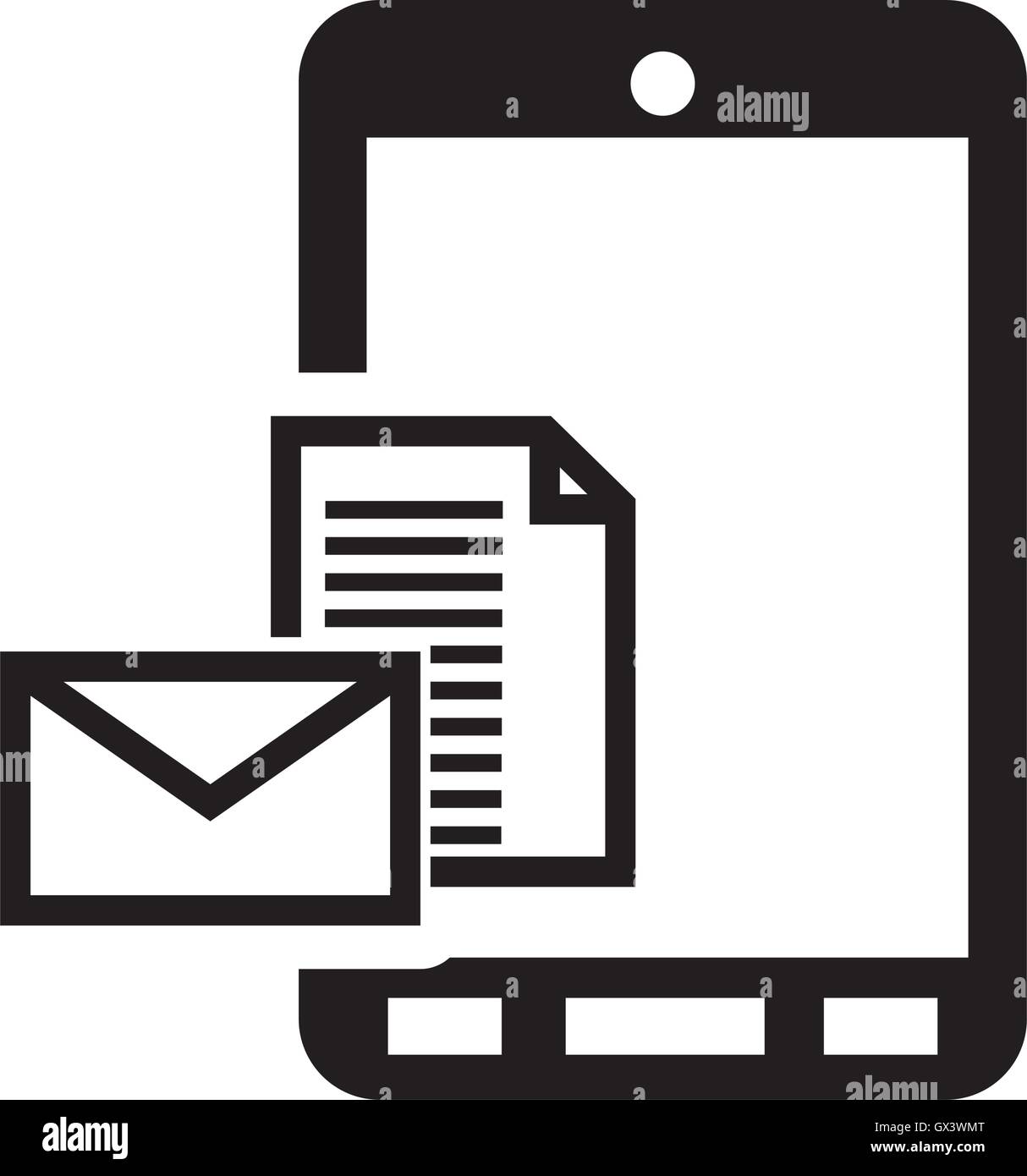 modern cellphone and message envelope icon Stock Vector Image & Art - Alamy