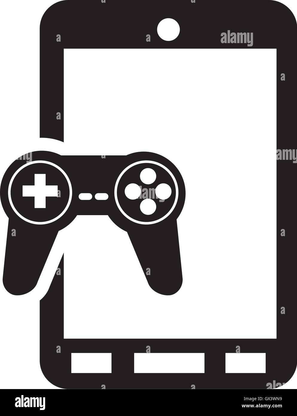 modern cellphone and game controller icon Stock Vector Image & Art - Alamy