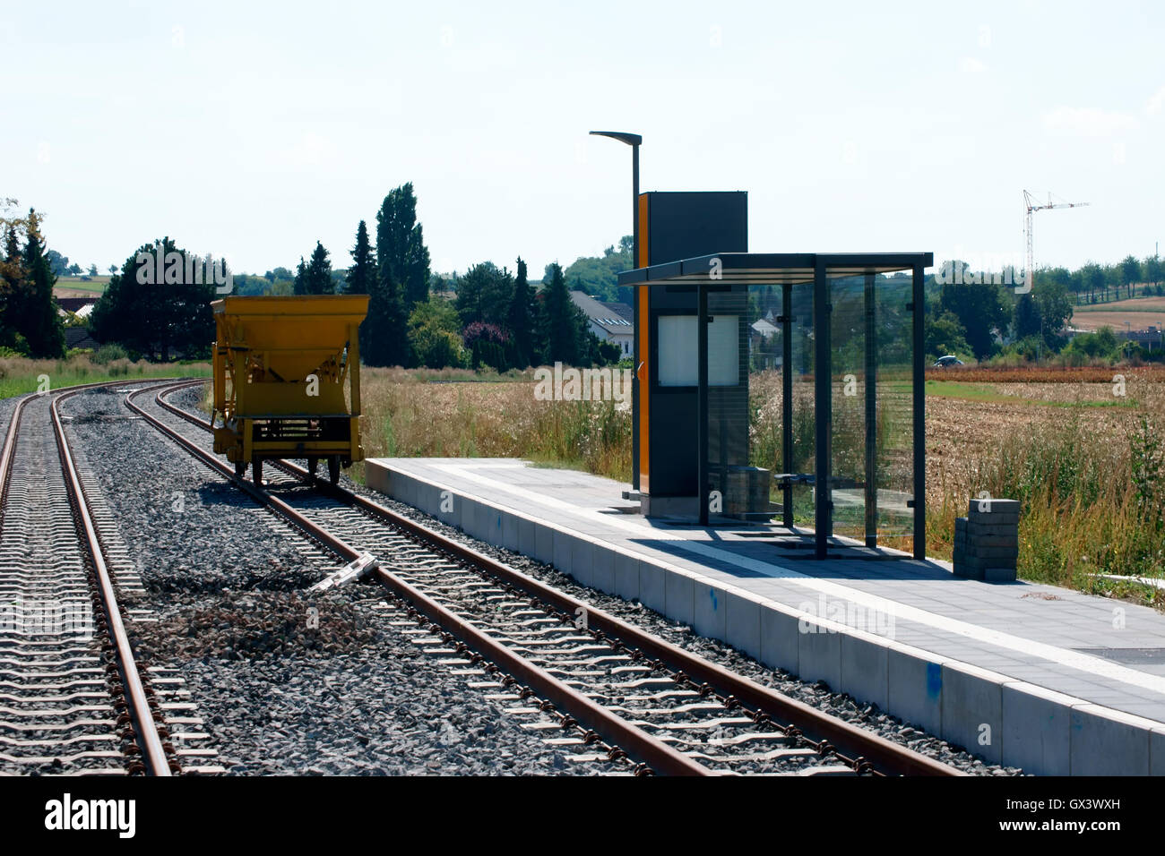 New tram stop Stock Photo - Alamy