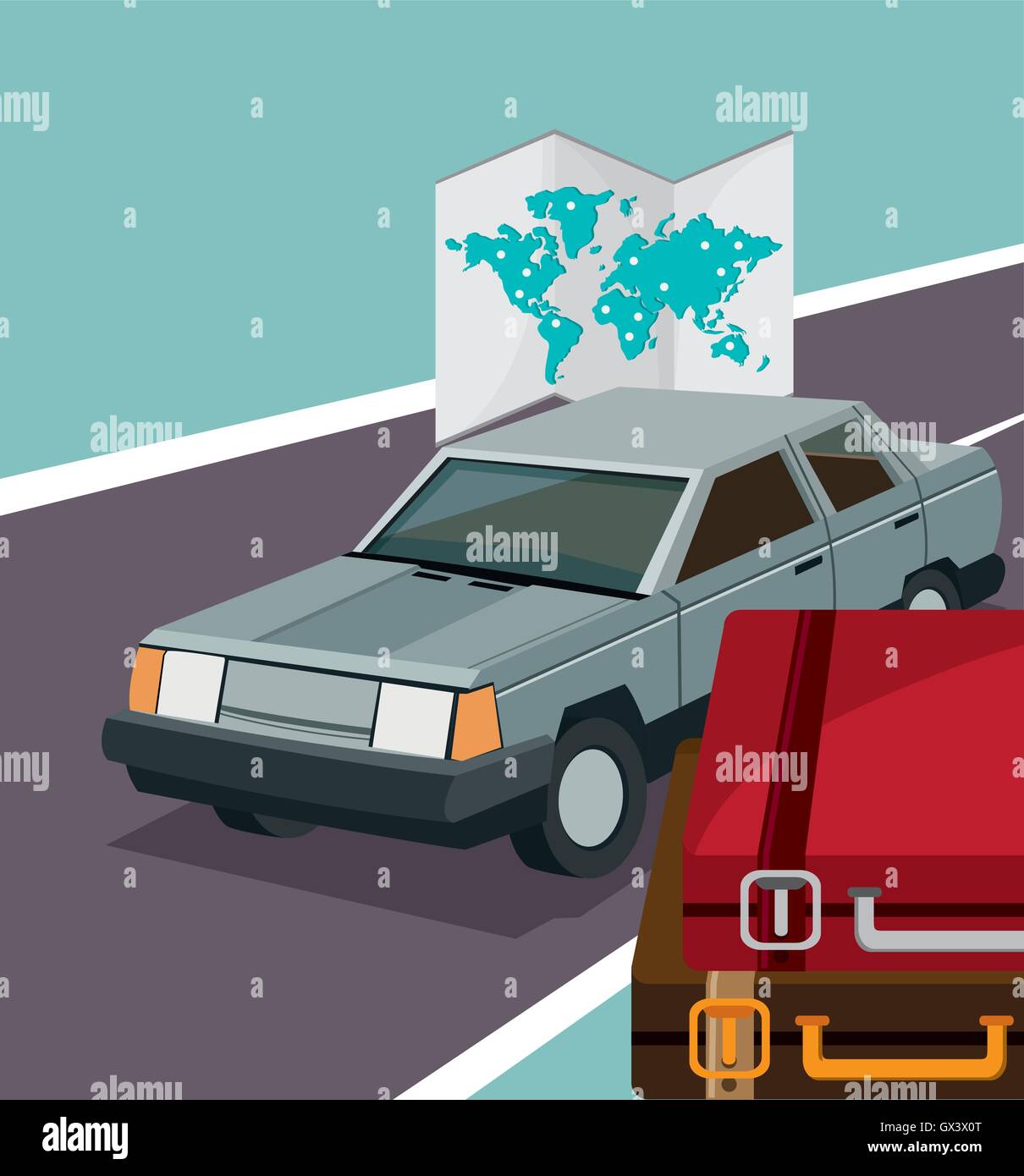 car and travel related icons Stock Vector Image & Art - Alamy