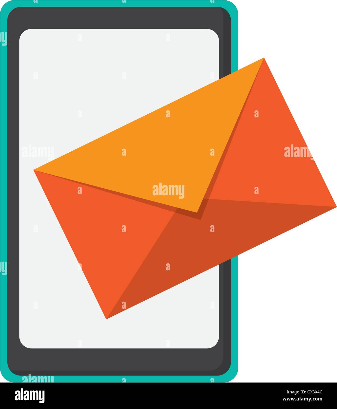 cellphone and envelope icon Stock Vector Image & Art - Alamy