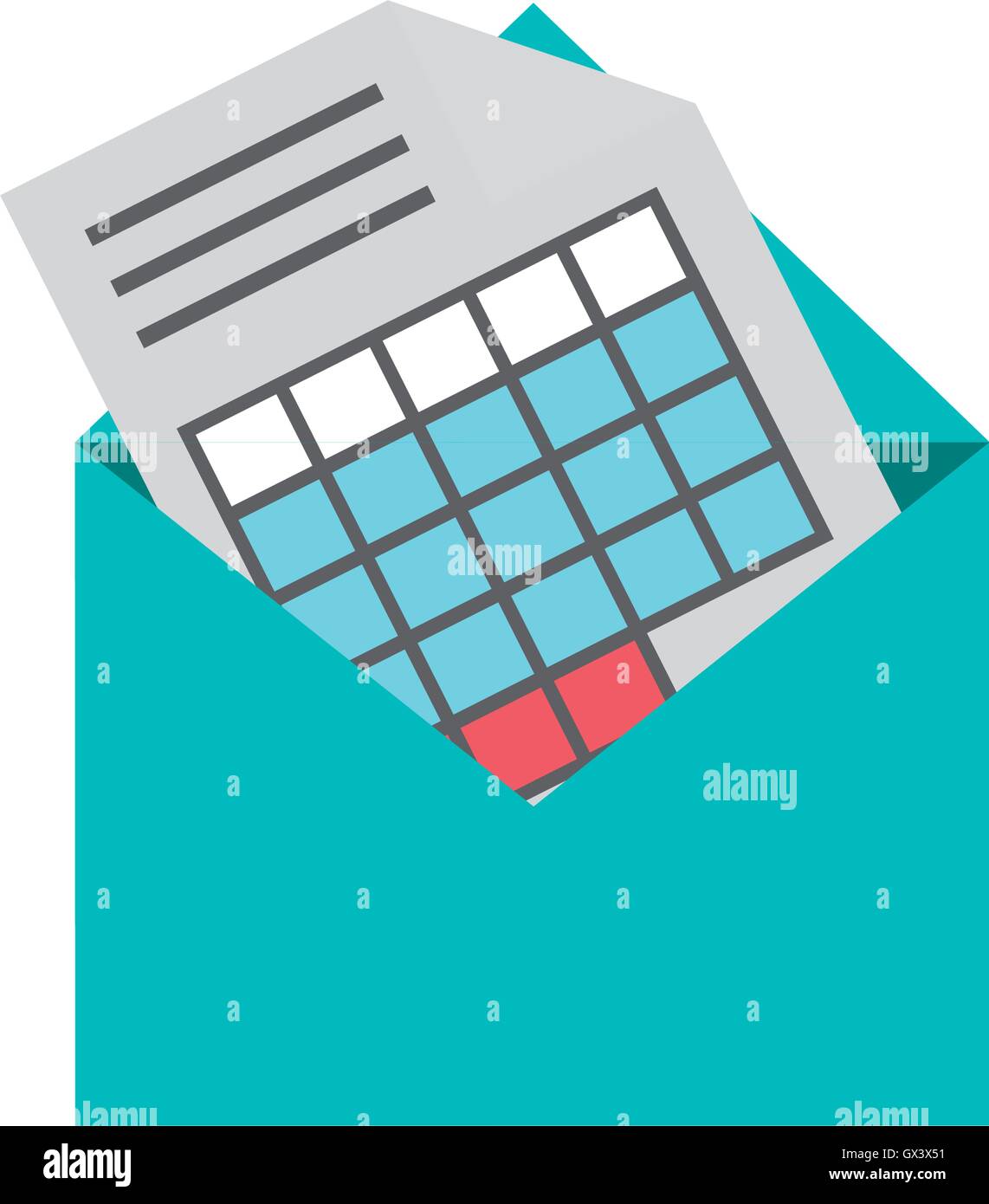 graph chart and envelope icon Stock Vector Image & Art - Alamy