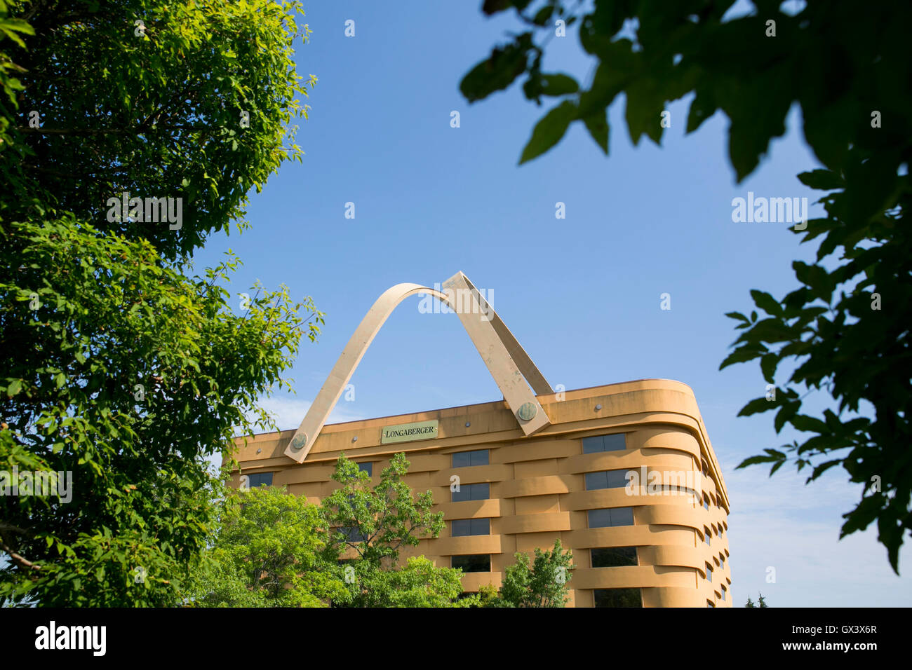 A logo sign outside of the former basket shaped headquarters of The ...