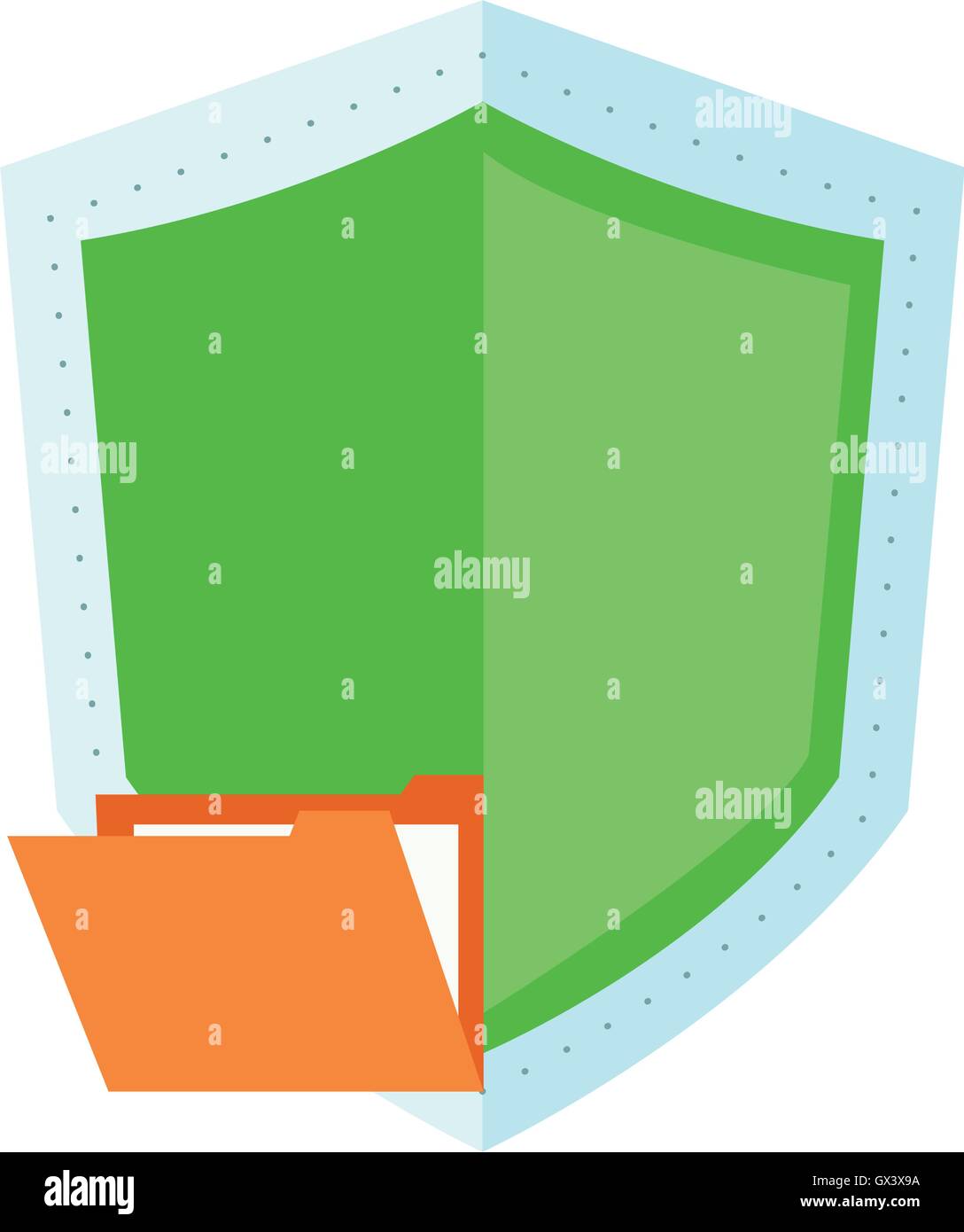 shield and file folder icon Stock Vector Image & Art - Alamy