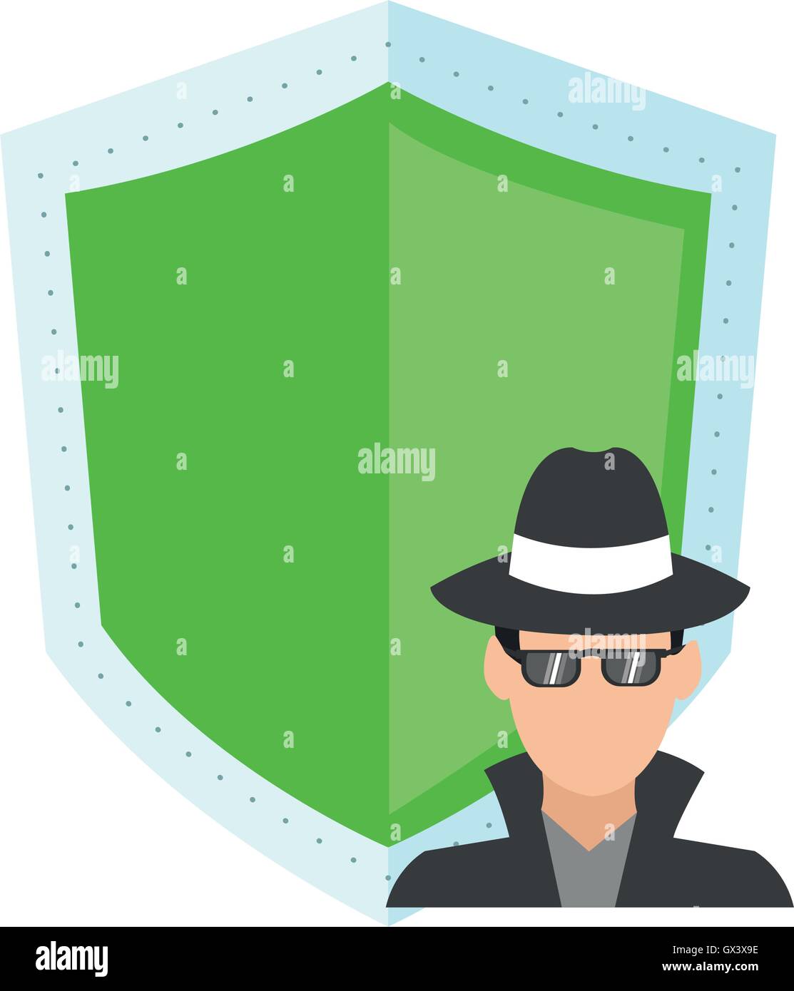 shield and hacker icon Stock Vector Image & Art - Alamy