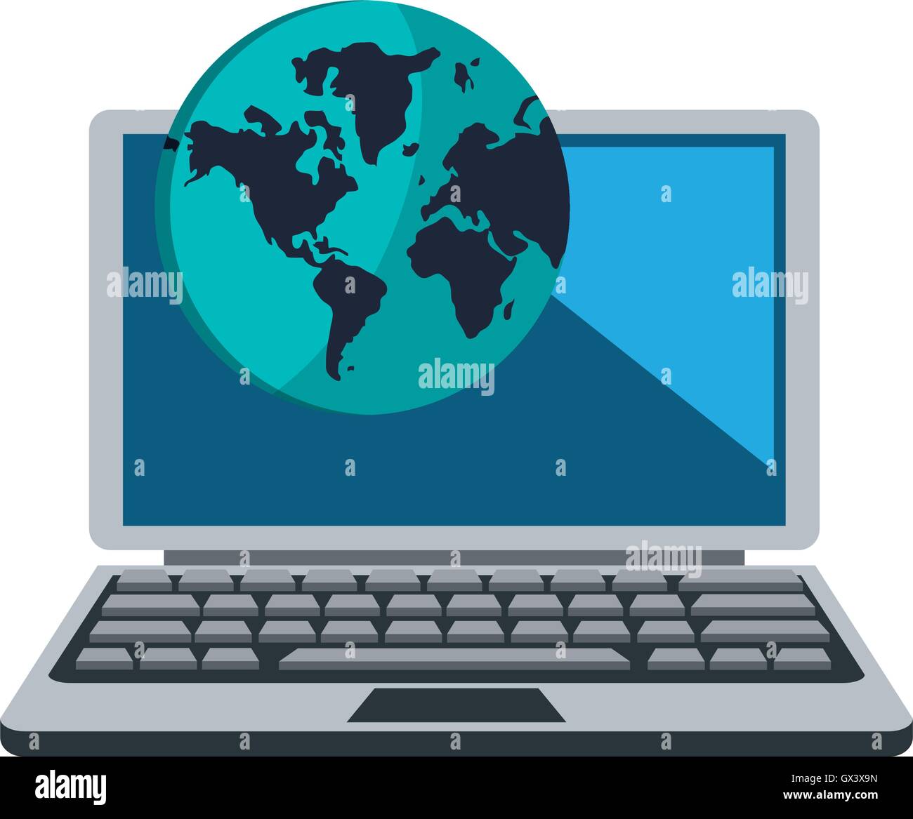 laptop and earth globe icon Stock Vector Image & Art - Alamy