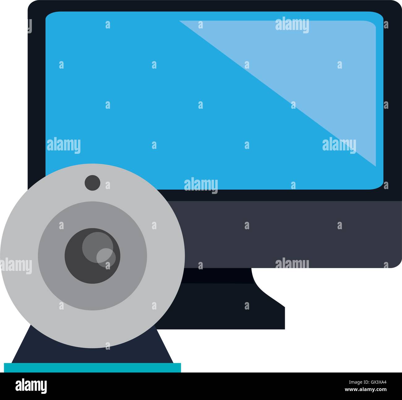 computer monitor and webcam icon Stock Vector Image & Art - Alamy