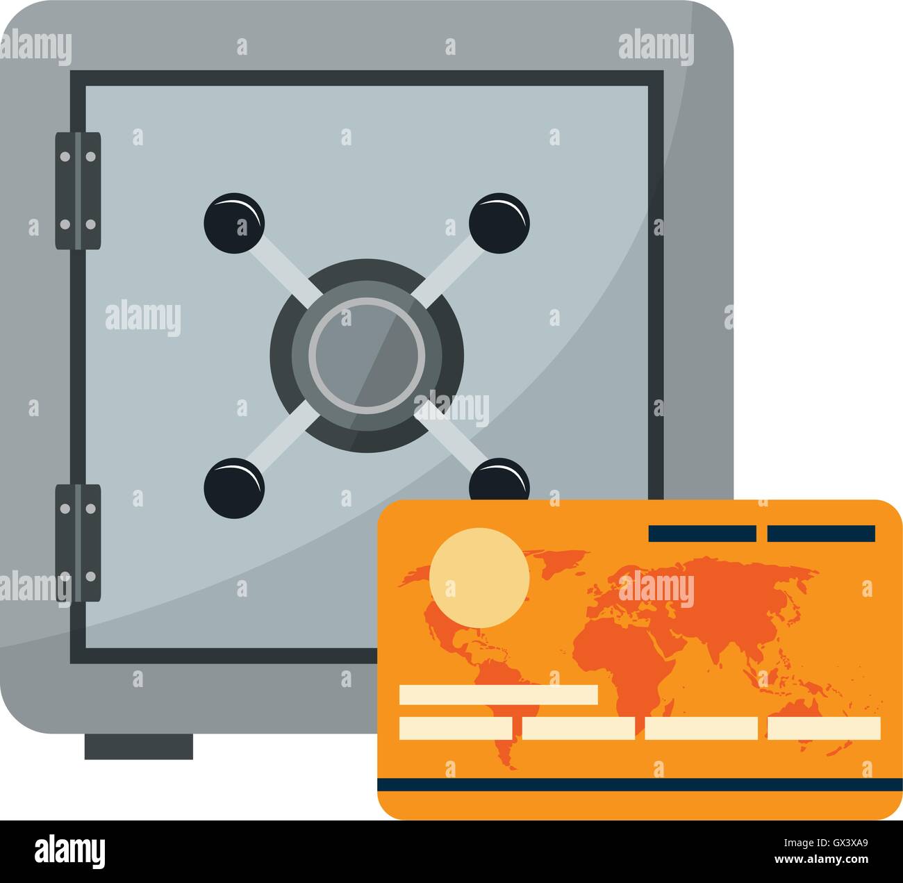 safe box and credit card icon Stock Vector Image & Art - Alamy