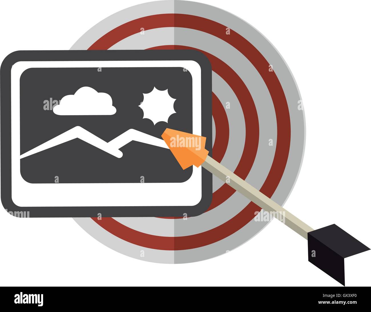 Picture of landscape and media icon design Stock Vector Image & Art - Alamy
