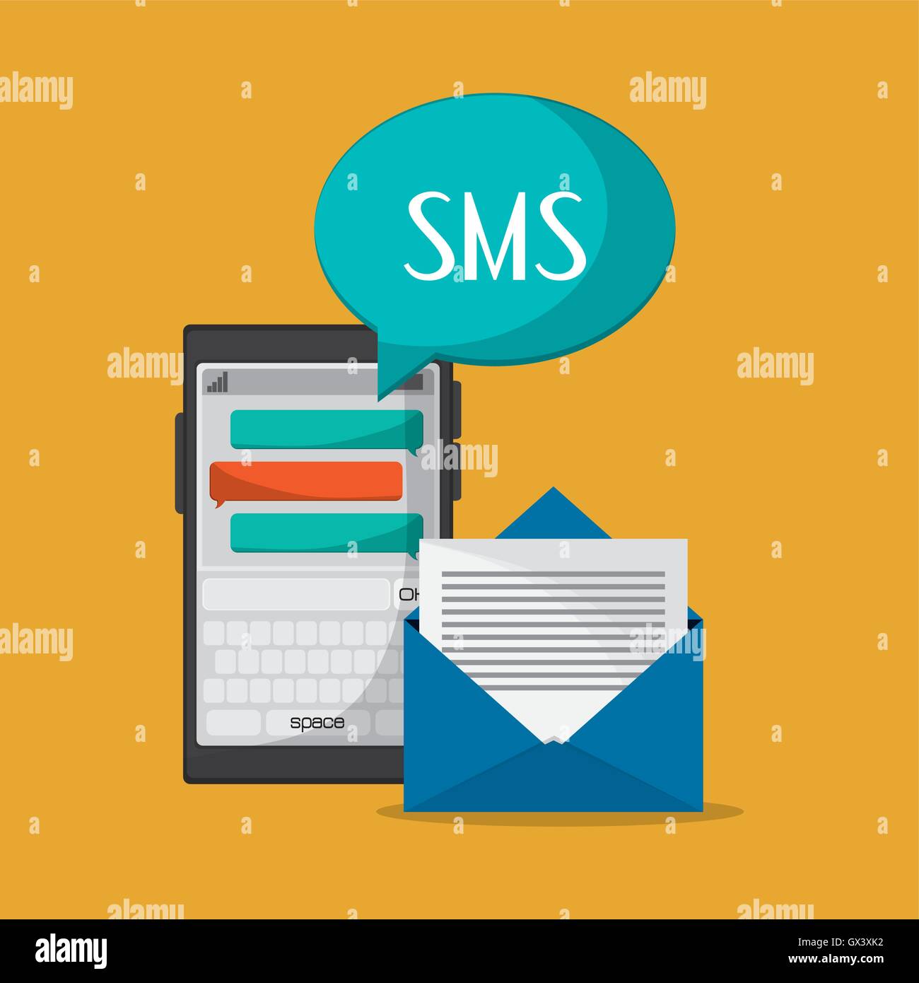 mobile phone messaging image Stock Vector Image & Art - Alamy