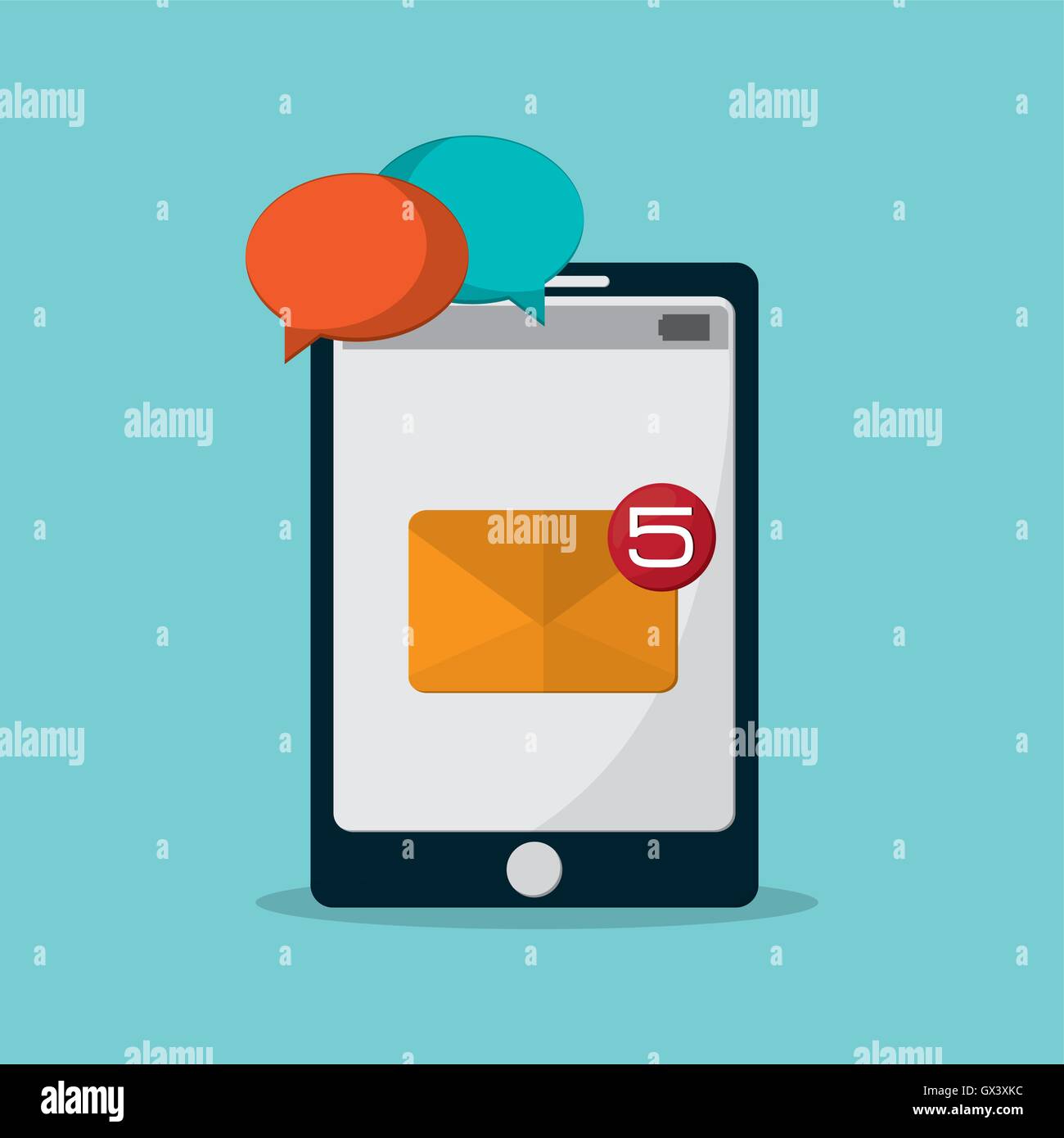 mobile phone messaging image Stock Vector Image & Art - Alamy