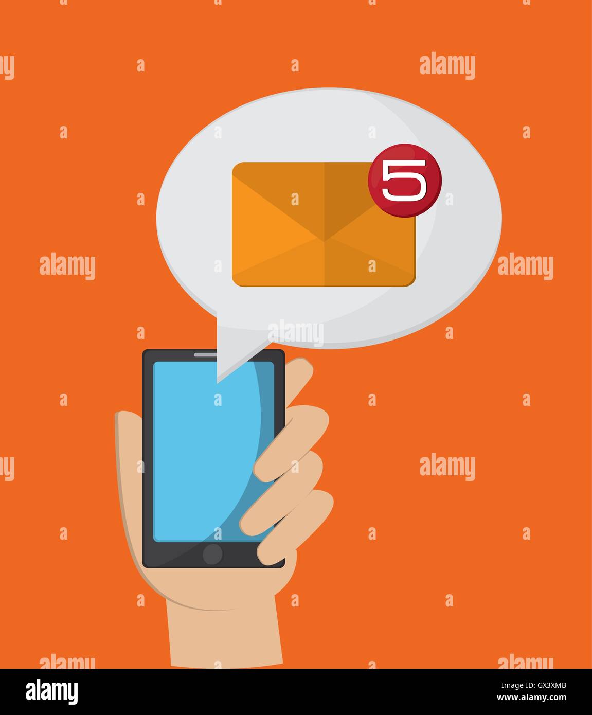 mobile phone messaging image Stock Vector Image & Art - Alamy