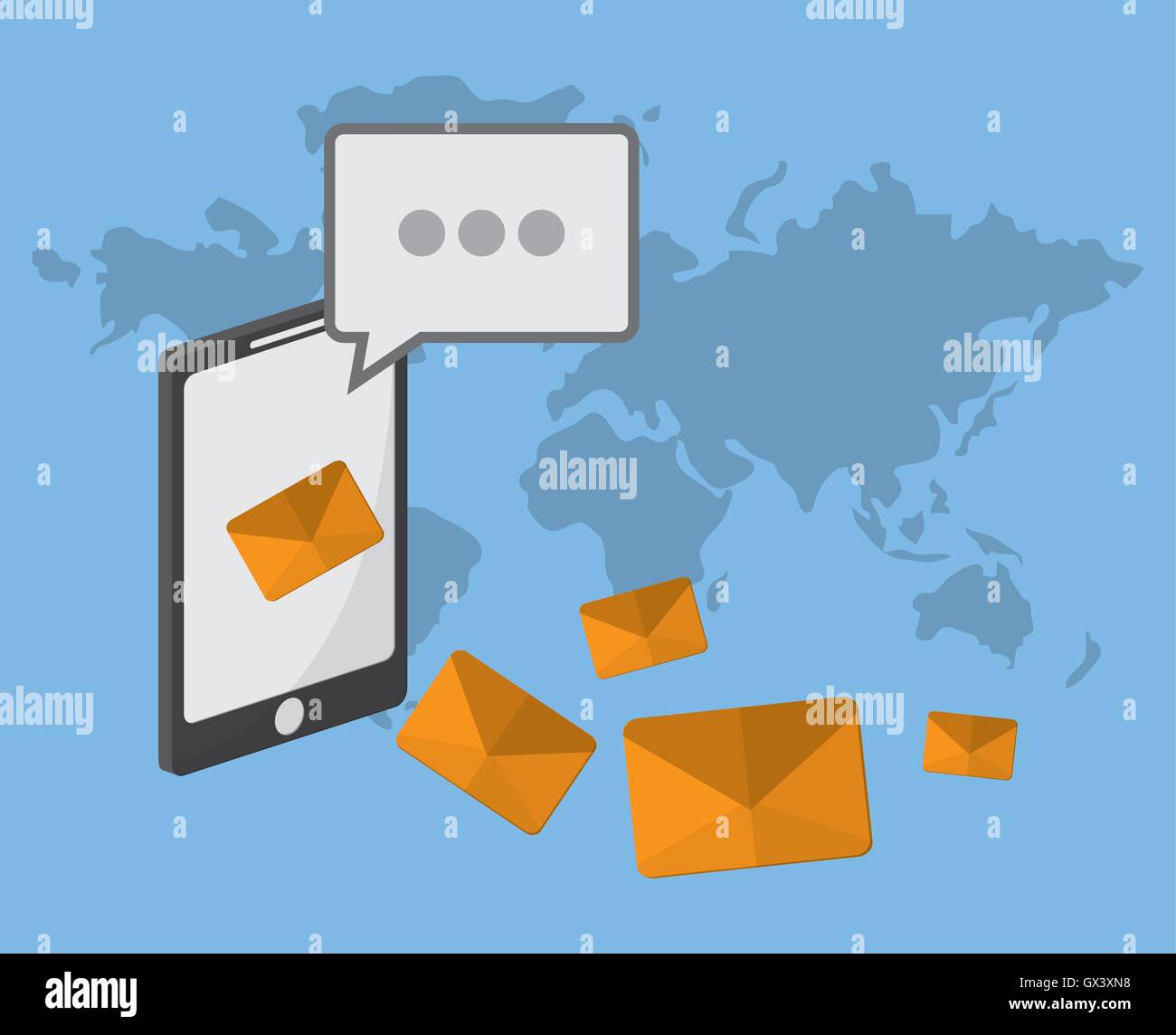 mobile phone messaging image Stock Vector Image & Art - Alamy