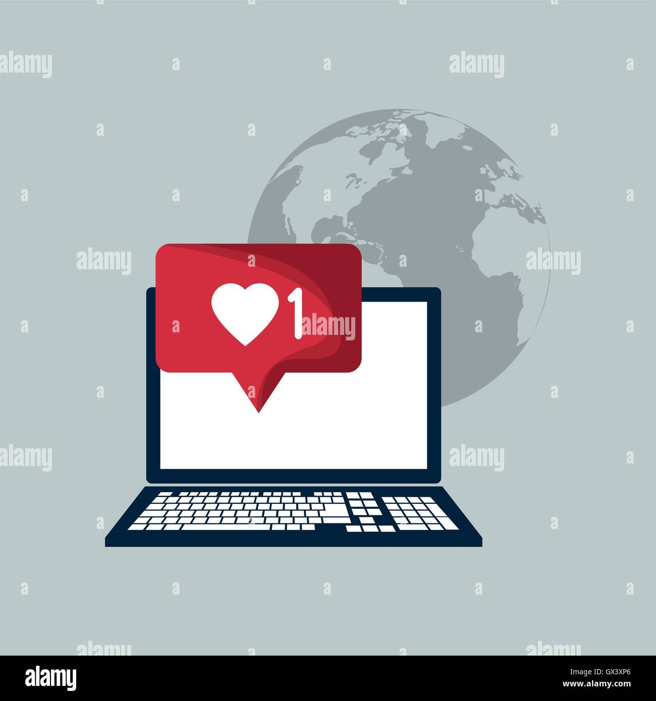 web messaging through computer image Stock Vector Image & Art - Alamy