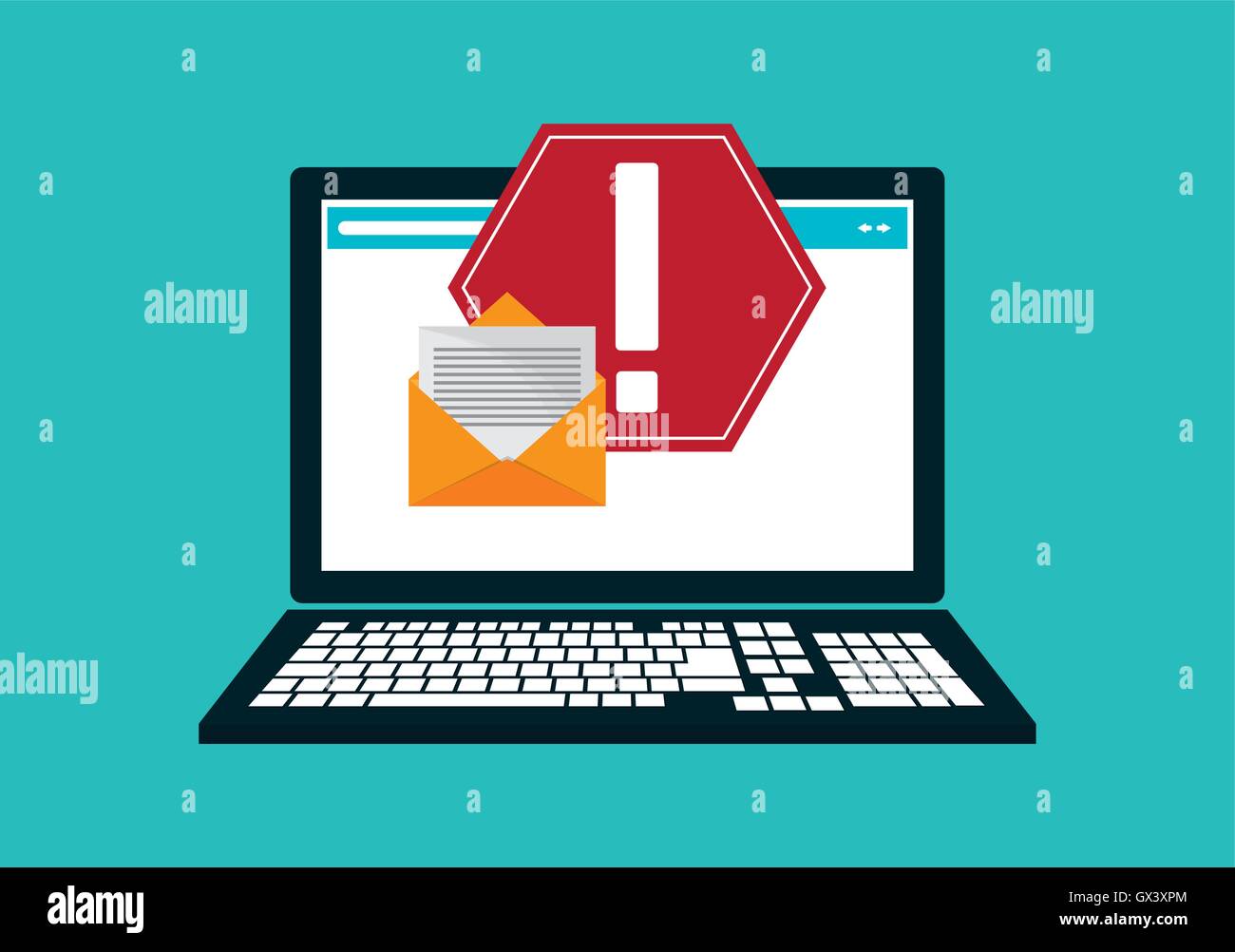 web messaging through computer image Stock Vector Image & Art - Alamy