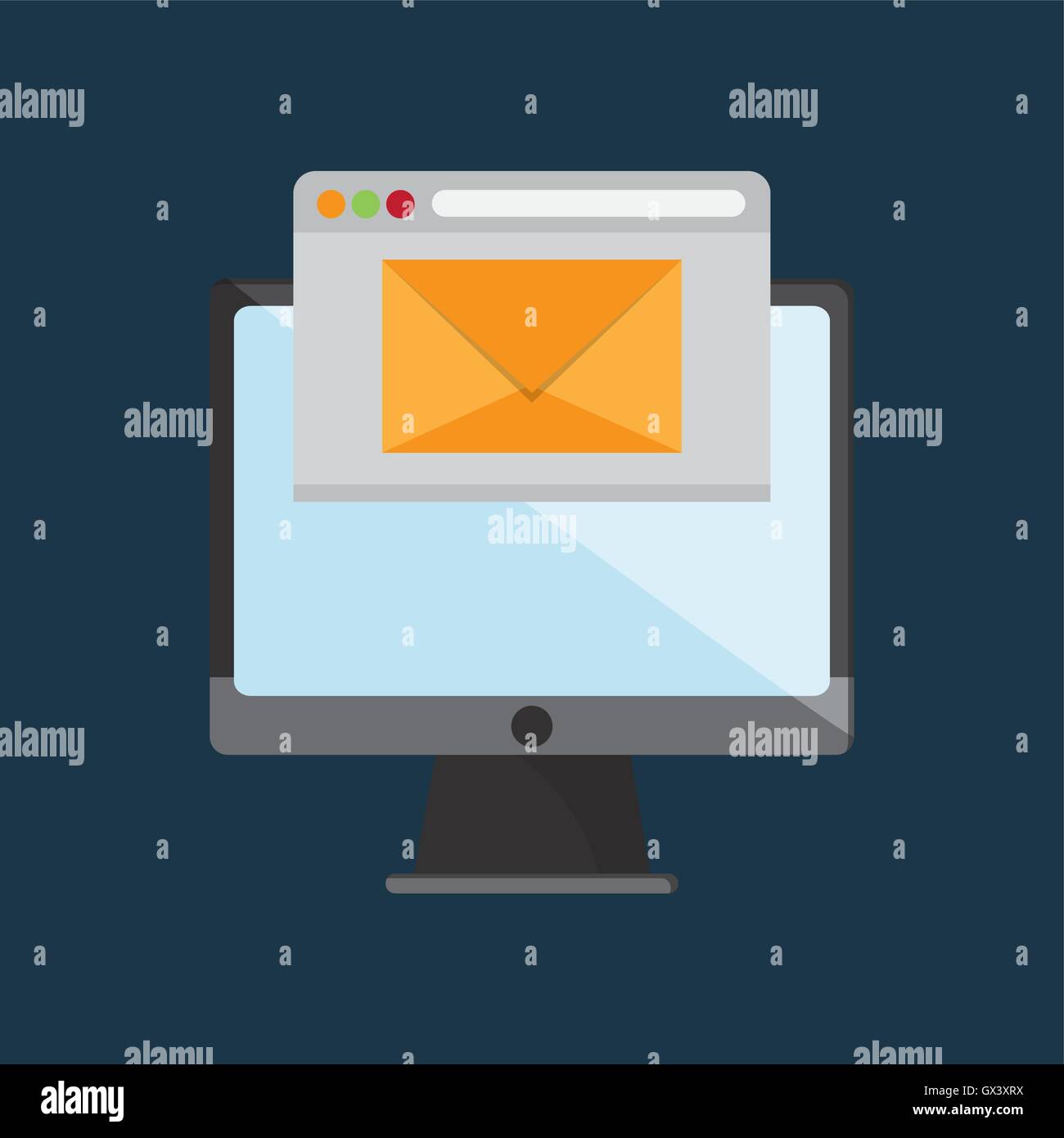 Hand through computer screen Stock Vector Images - Alamy