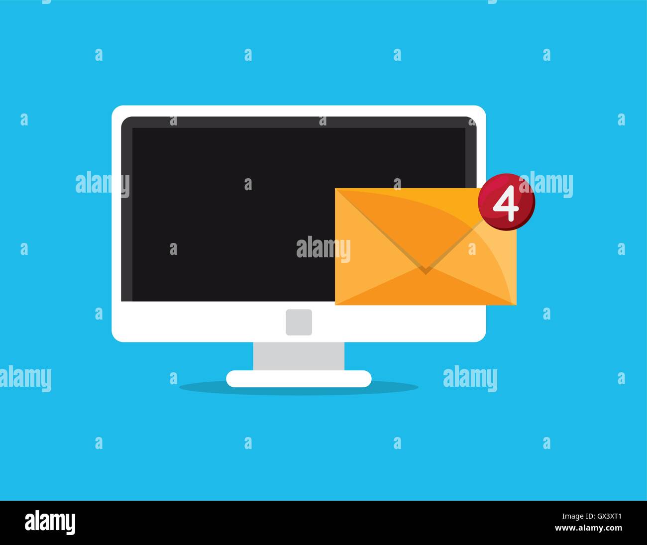 Hand through computer screen Stock Vector Images - Alamy