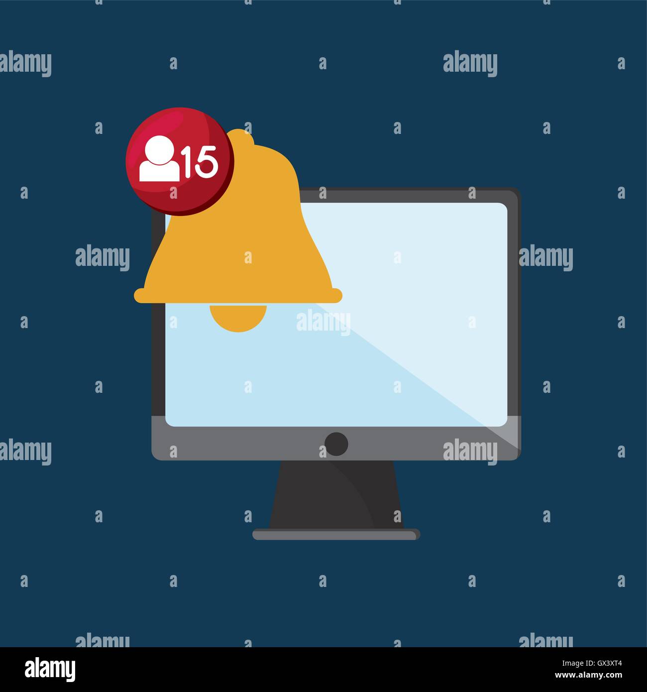 Hand through computer screen Stock Vector Images - Alamy