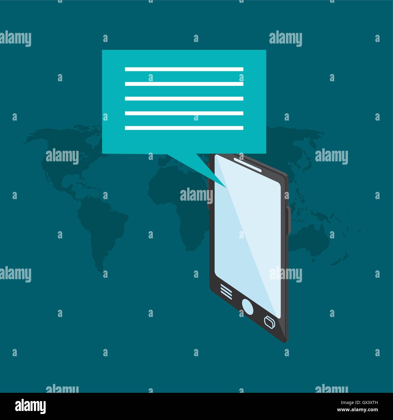 mobile phone messaging image Stock Vector Image & Art - Alamy