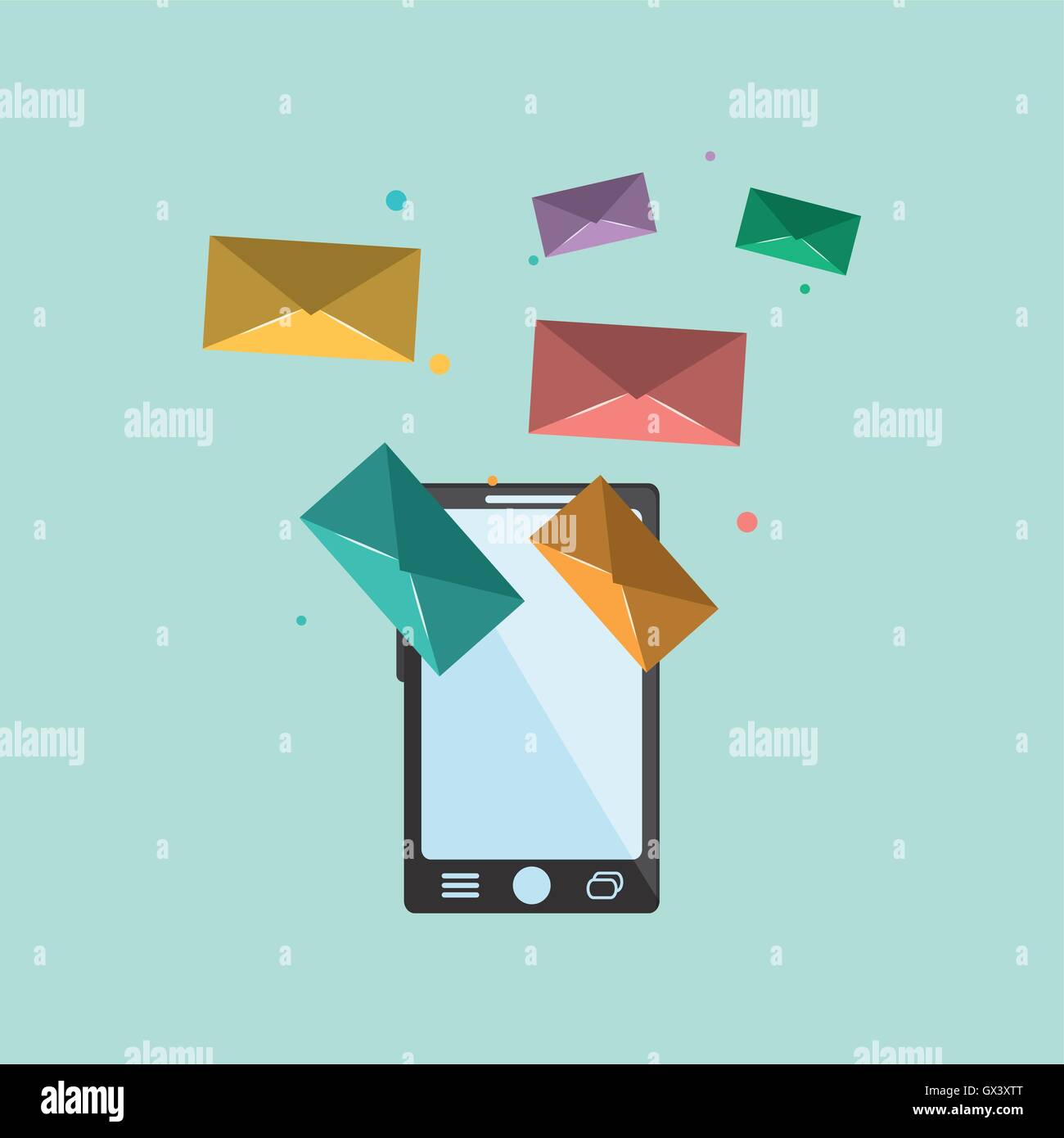 mobile phone messaging image Stock Vector Image & Art - Alamy