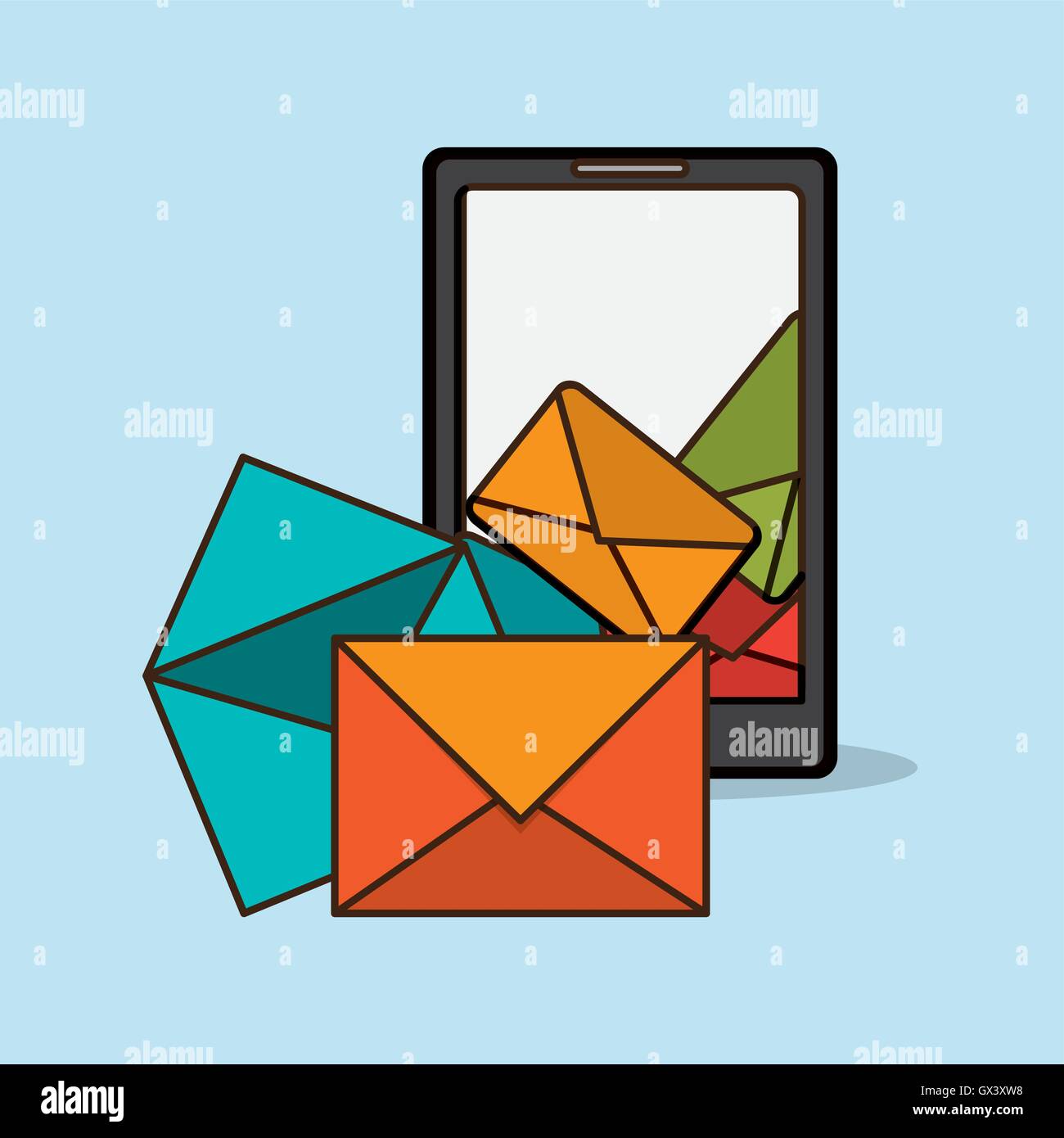 mobile phone messaging image Stock Vector Image & Art - Alamy