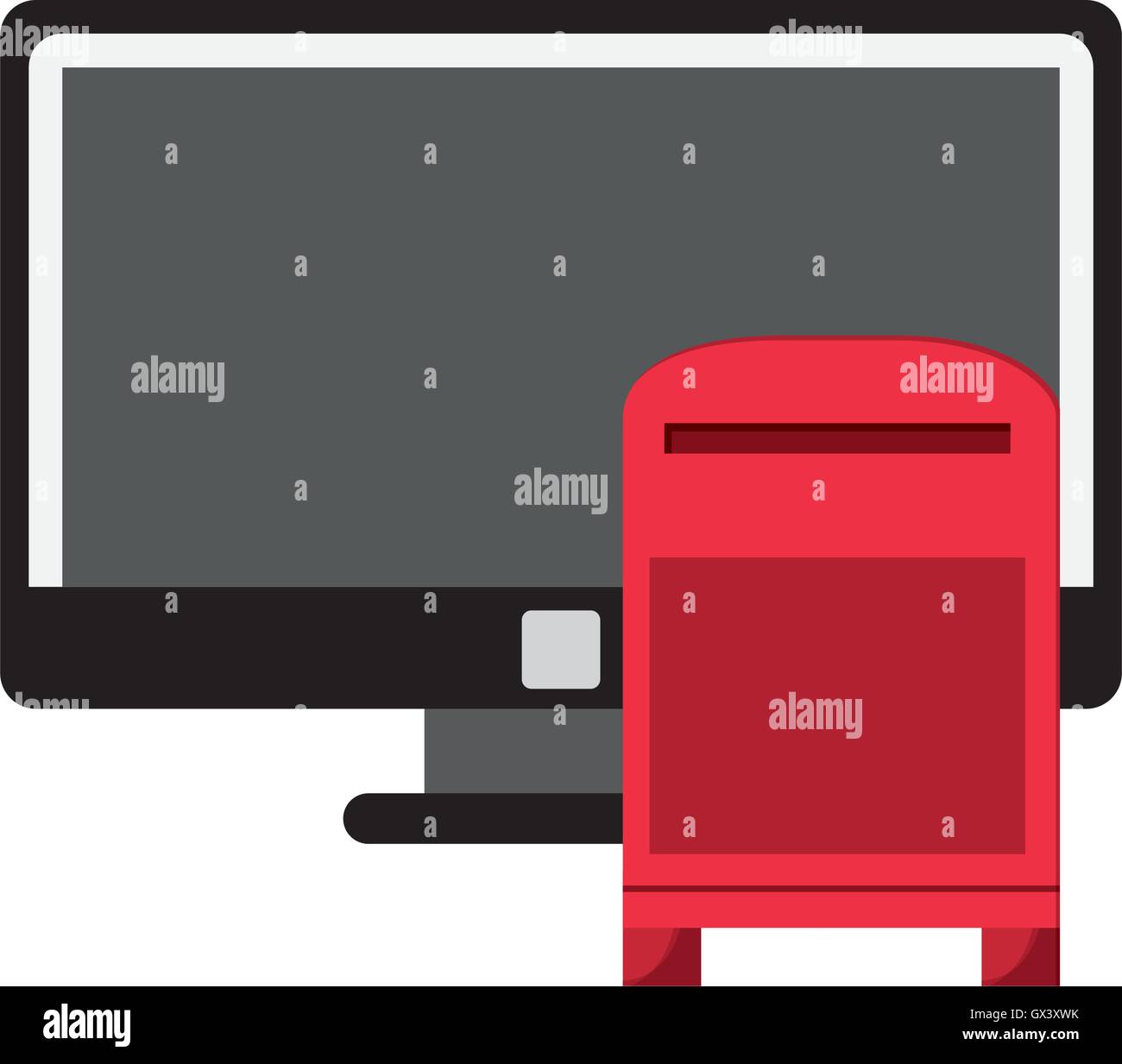 computer and mailbox icon Stock Vector Image & Art - Alamy