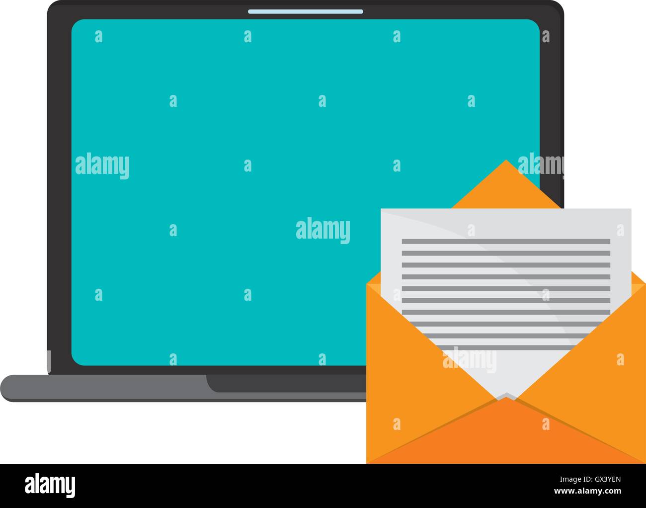 computer and envelope icon Stock Vector Image & Art - Alamy