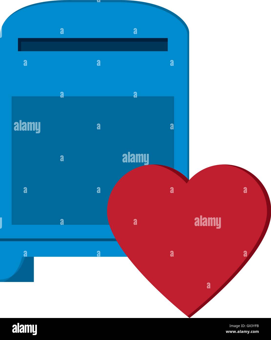 mailbox and heart notification icon Stock Vector Image & Art - Alamy