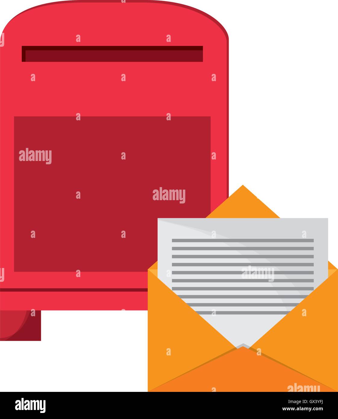 mailbox and envelope icon Stock Vector Image & Art - Alamy