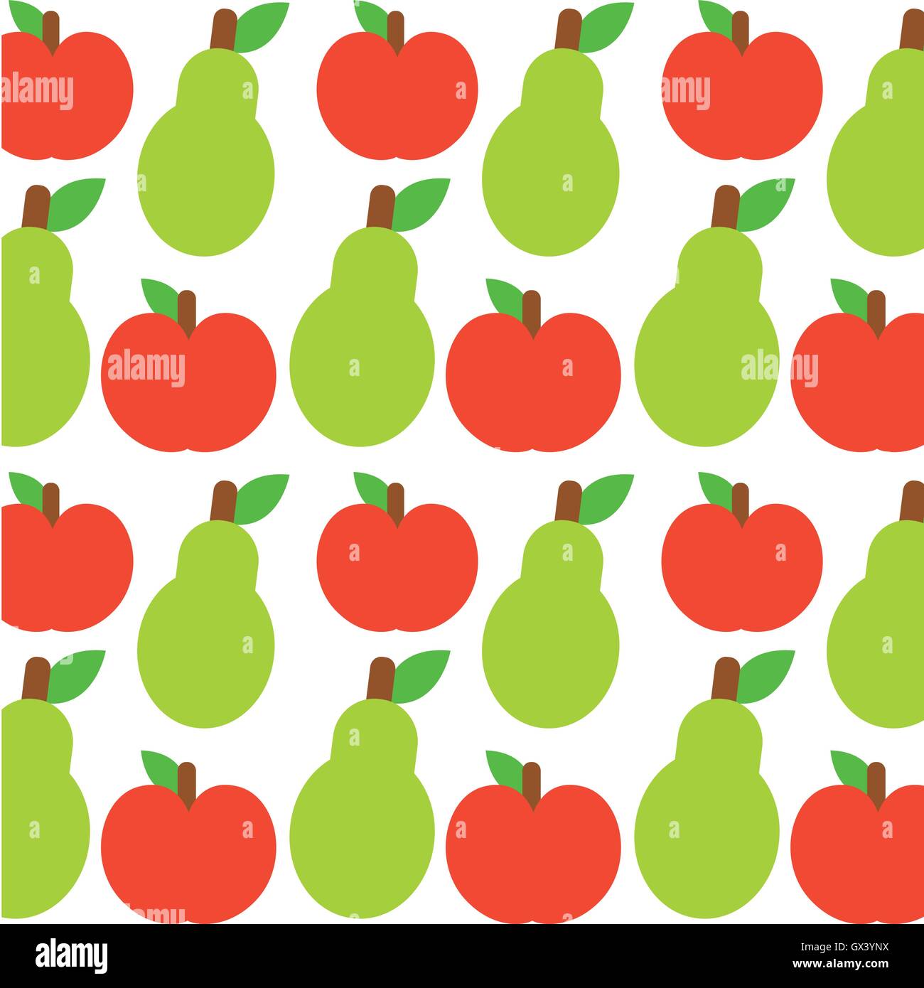 Apple and pear fruits background design Stock Vector Image & Art - Alamy