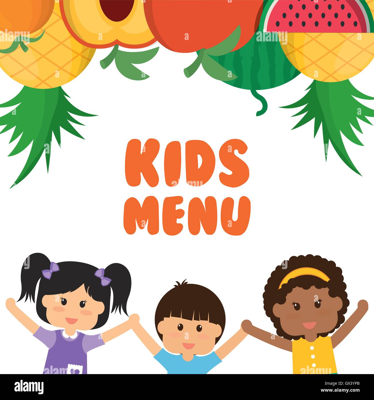 Girl fruits kids menu hi-res stock photography and images - Alamy