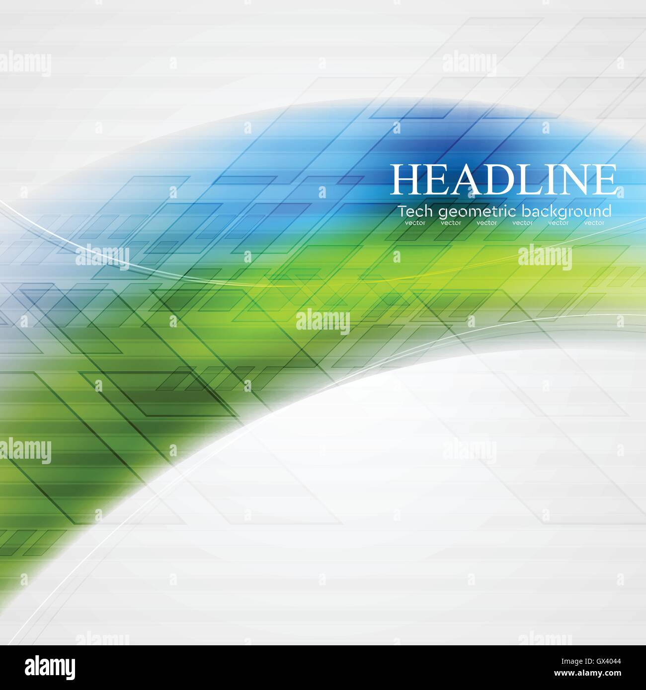 Bright abstract wavy tech background. Geometric vector design Stock ...