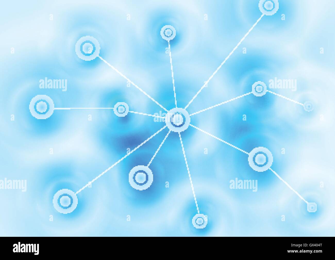 Abstract blue tech communication design. Vector bright technology ...