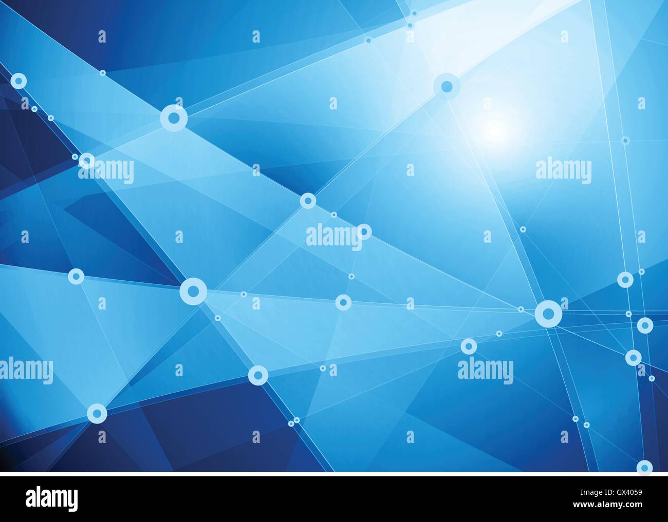 Abstract low poly tech communication background. Vector bright ...