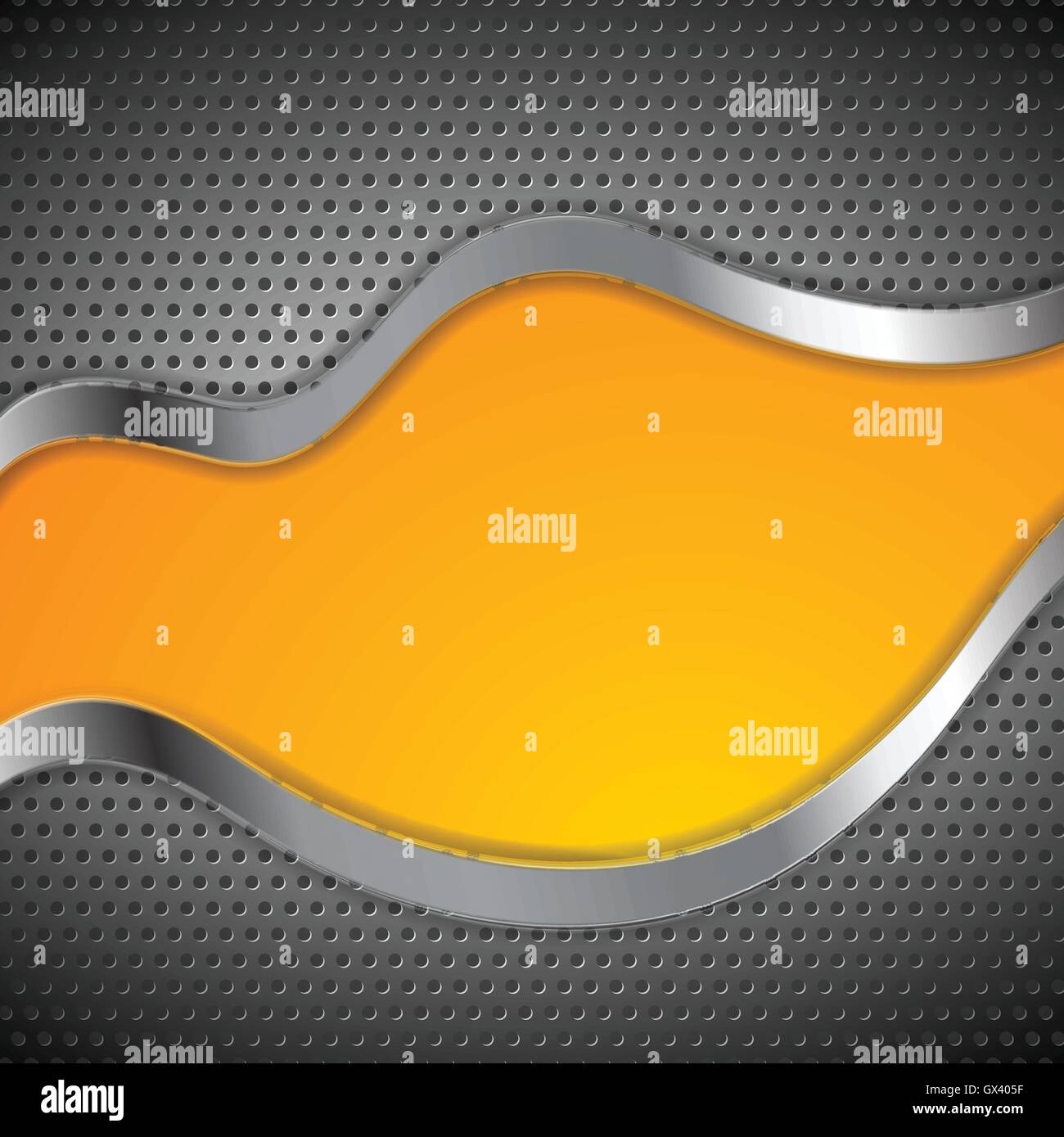 Abstract perforated metallic bright corporate design. Vector wavy ...