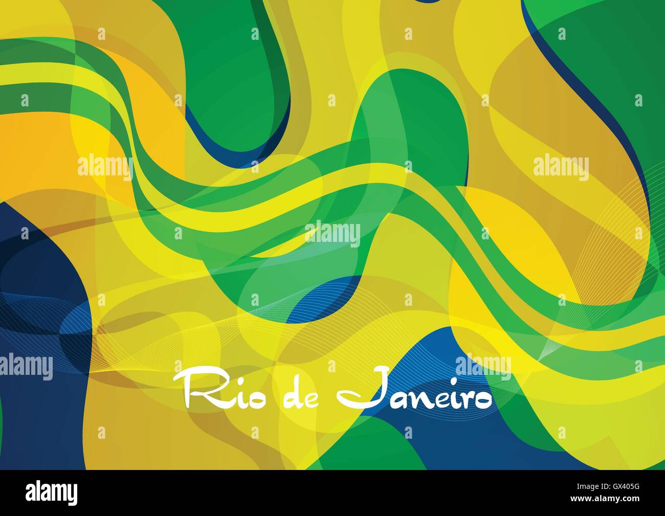 Abstract concept wavy pattern Brazil background. Vector 2016 graphic ...