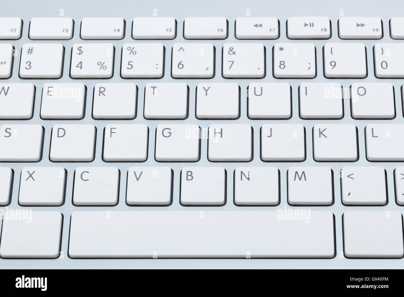 modern white keyboard close up Stock Photo - Alamy