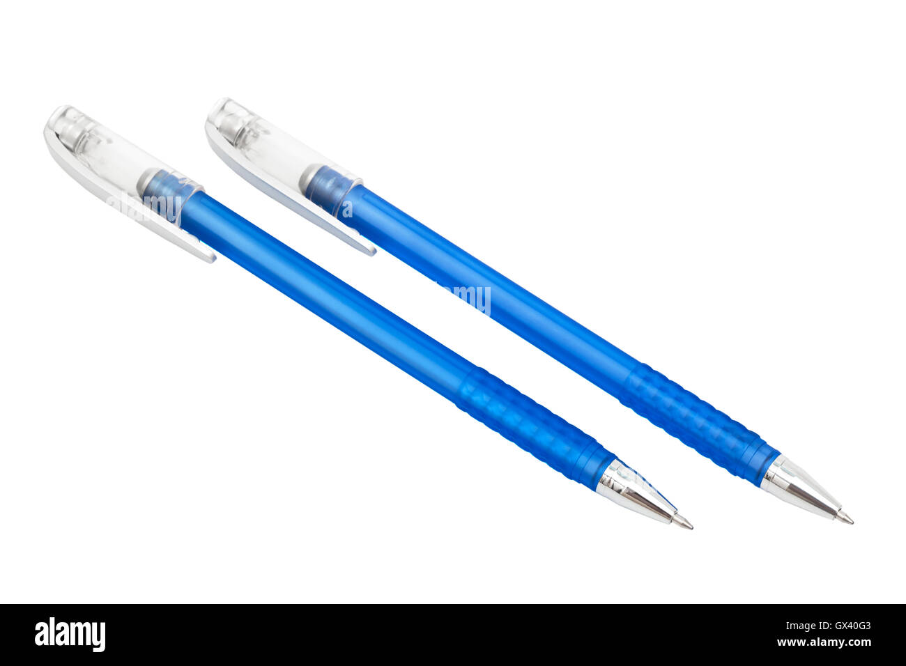 two pens on a white background Stock Photo - Alamy