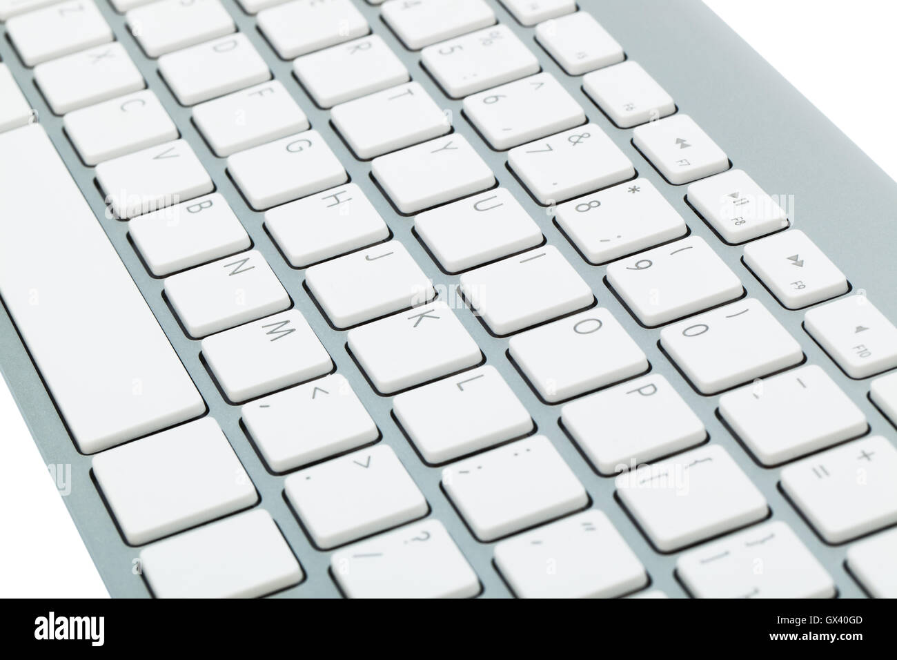 modern white keyboard close up Stock Photo - Alamy