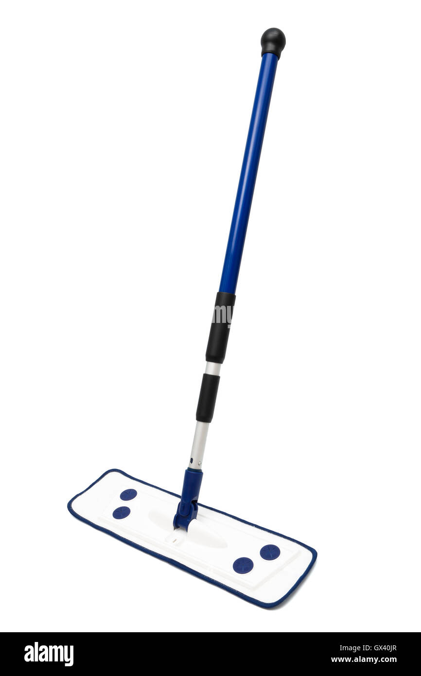 modern mop for washing floors on a white background Stock Photo - Alamy