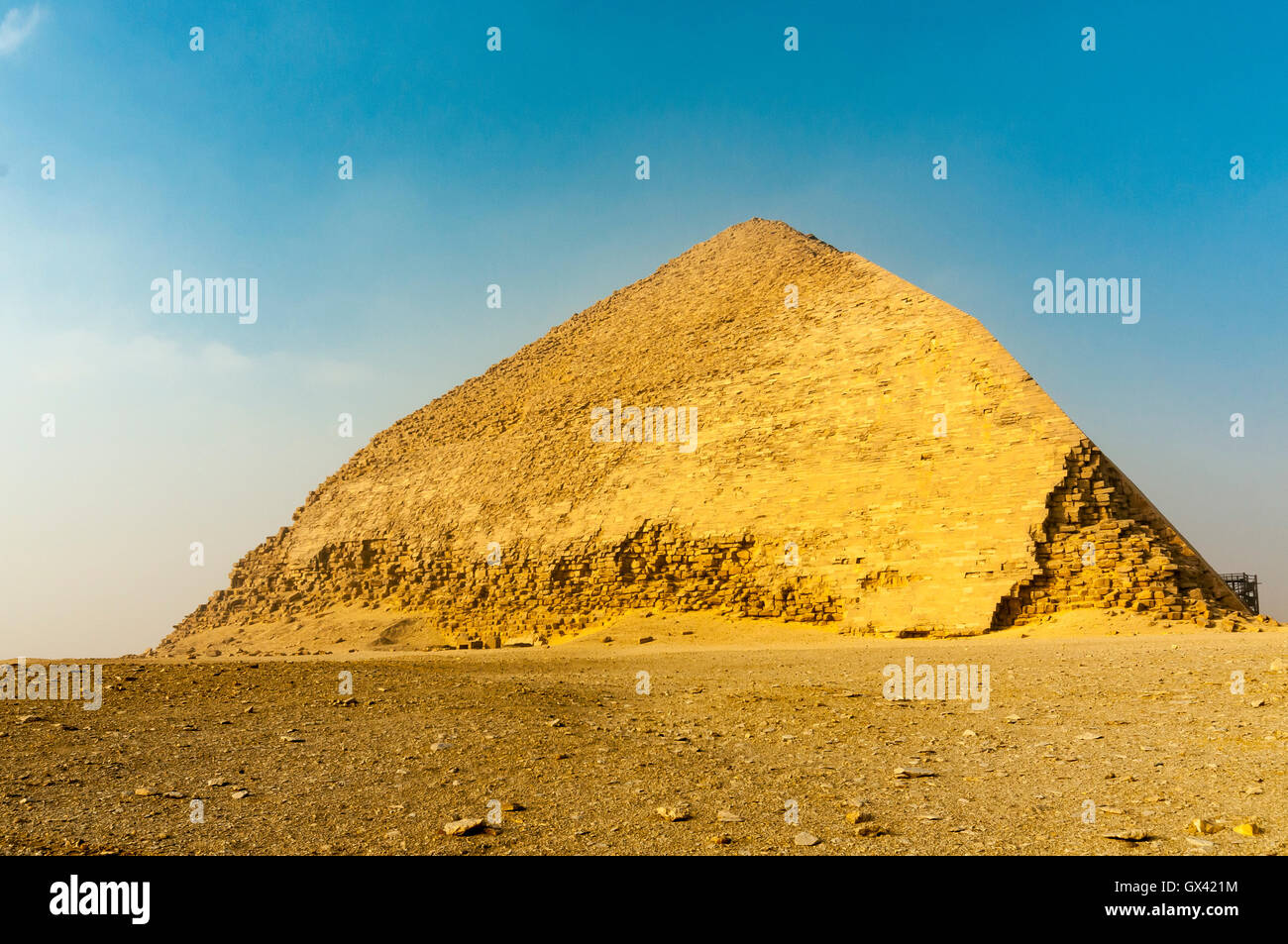 Bent Pyramid built by Old Kingdom Pharaoh Sneferu (Snefru) in Dahshur ...